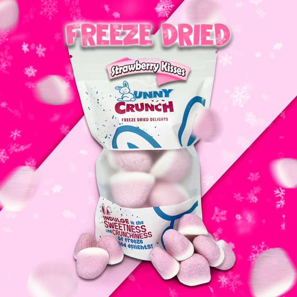 BUNNY CRUNCH Freeze Dried Candy - Fini Strawberry Kisses | Shopee ...