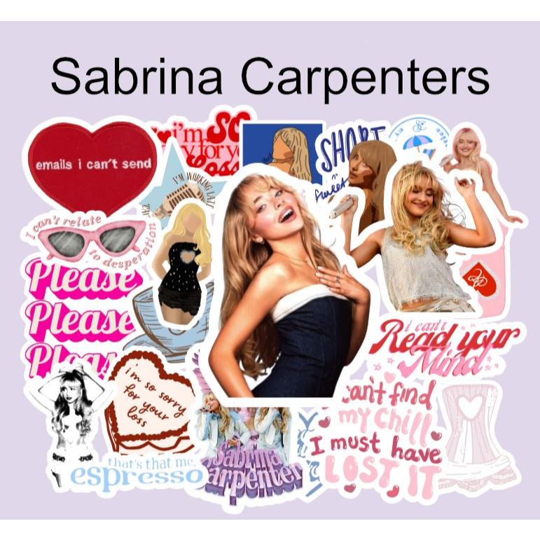 25 pcs. SABRINA CARPENTERS stickers | water proof | ARITST sticker GIFT ...