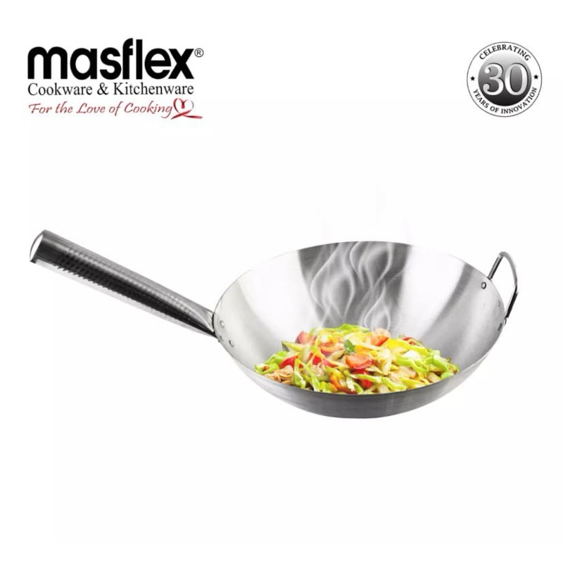 Masflex 32 cm Stainless Steel Wok | Shopee Philippines