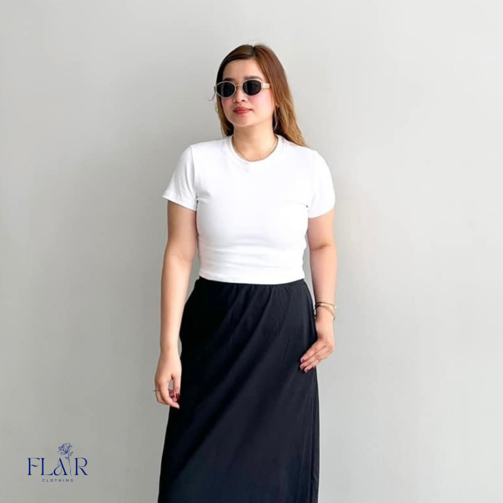 Phoebe Top — Basic Roundneck Cropped Top for Womens | Flair Clothing | Shopee Philippines