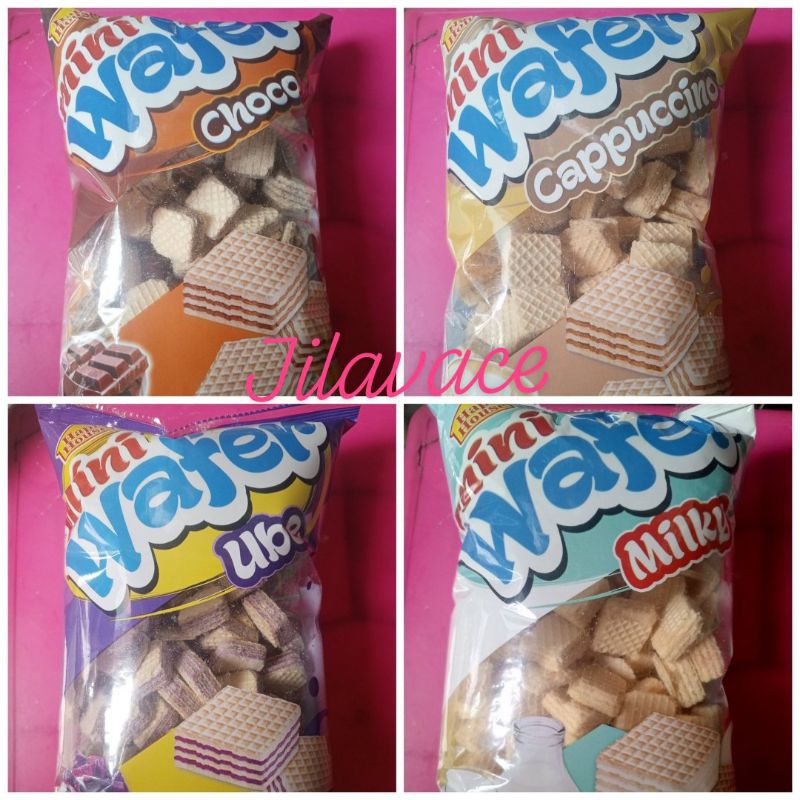 Mini Wafer 180g Cappuccino, Milky, Ube, and Choco Best Snack, Kutkutin ...