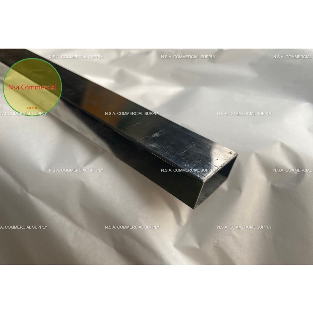 Stainless Steel Rec Tube 3/4" x 1-1/2" x 1.5mm Thick x 1.2meters Length ...