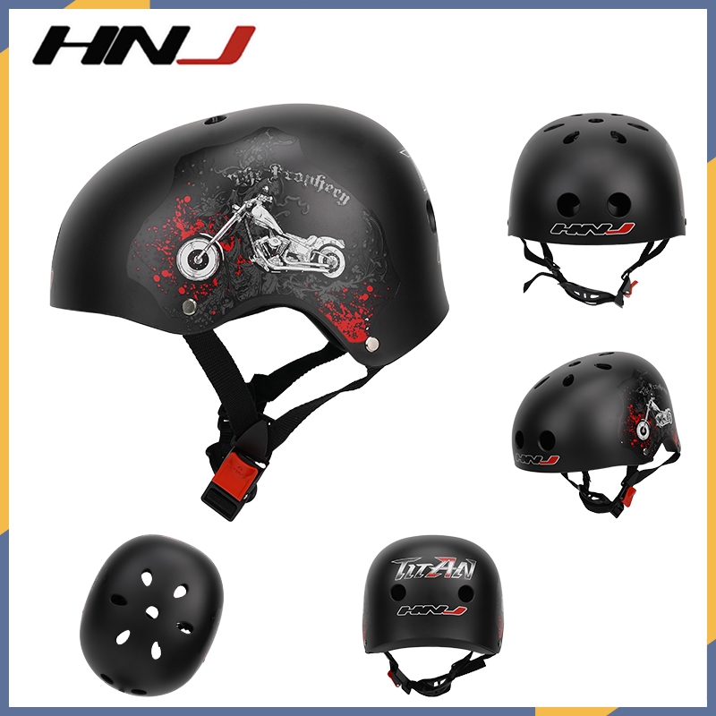 HNJ MOB-AA W/D Motorcycle/Bike Nutshell Helmet Open Face Skateboard ...