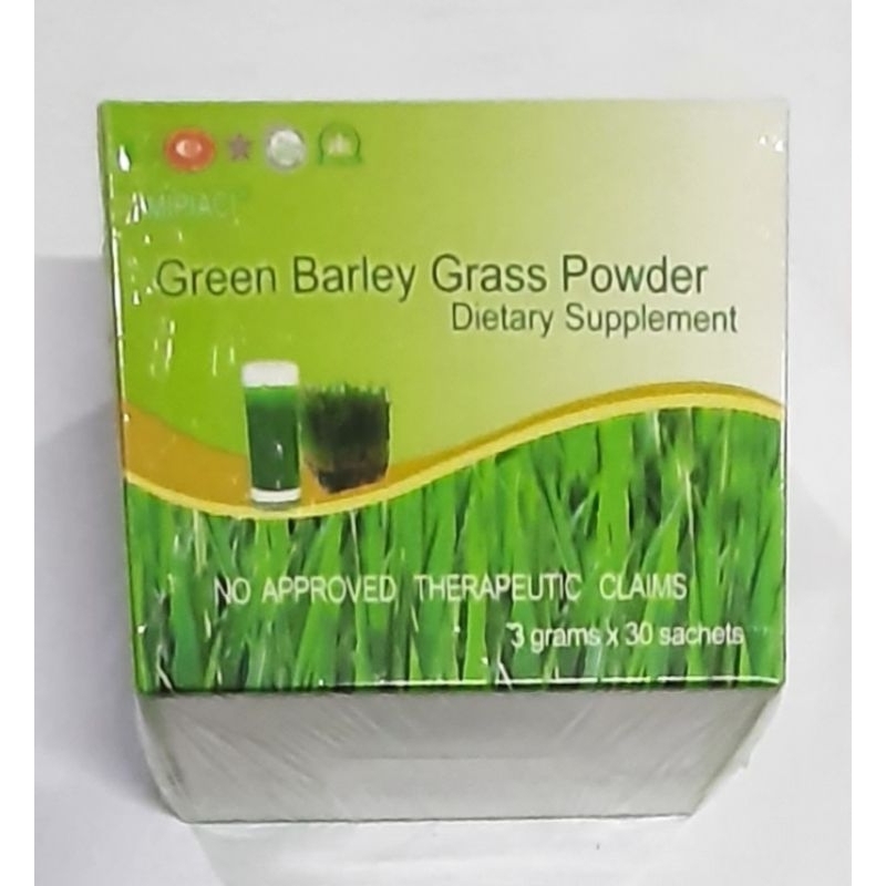 GREEN BARLEY GRASS POWDER DIETARY SUPPLEMENT 3grams x 30 sachets ...