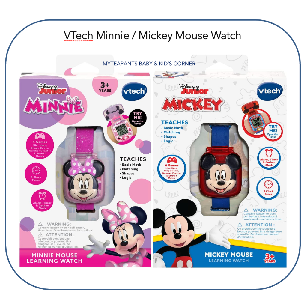 Vtech Disney Junior Minnie / Mickey Mouse Watch | Shopee Philippines