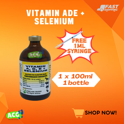 VITAMIN ADE PLUS SELENIUM plus syringe 1ml 100ml | FOR ANIMALS ...