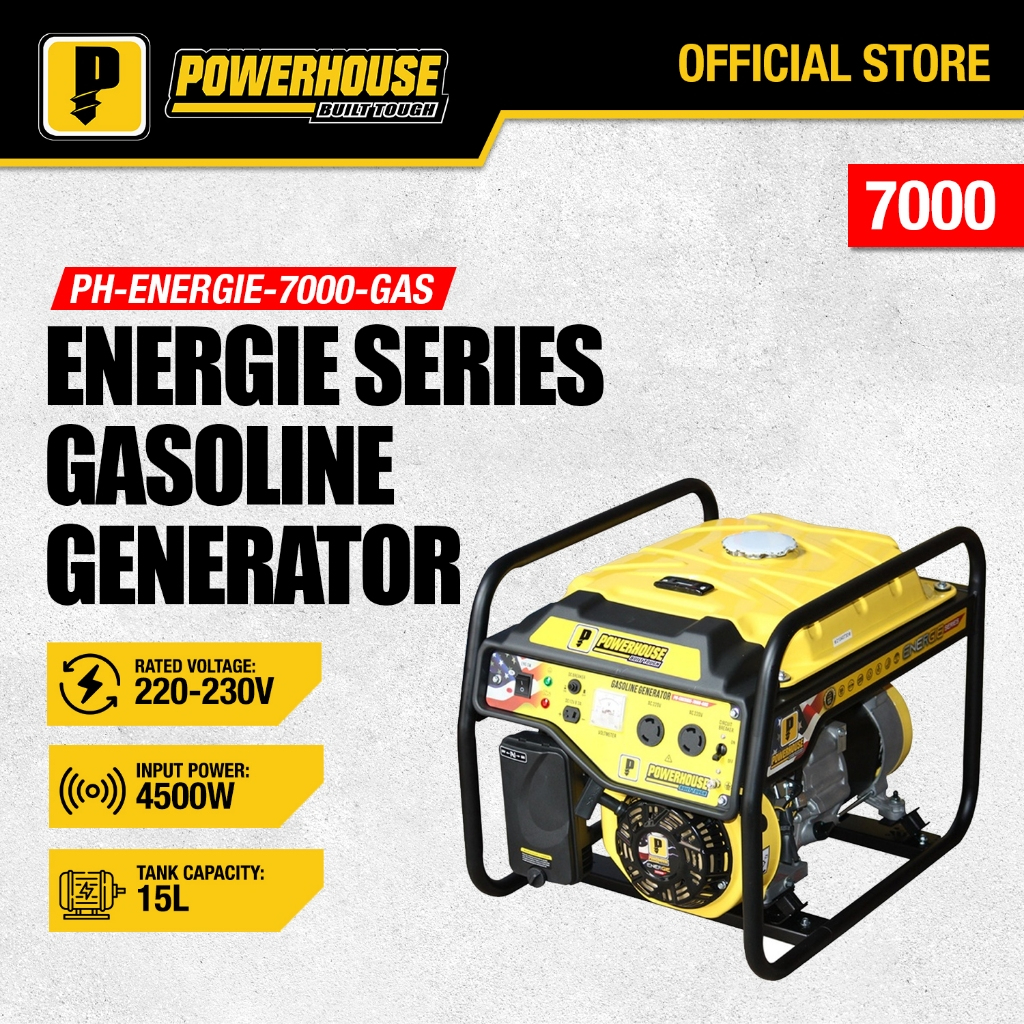 POWERHOUSE ENERGIE SERIES Gasoline Generator Recoil Start Max Power 4 ...