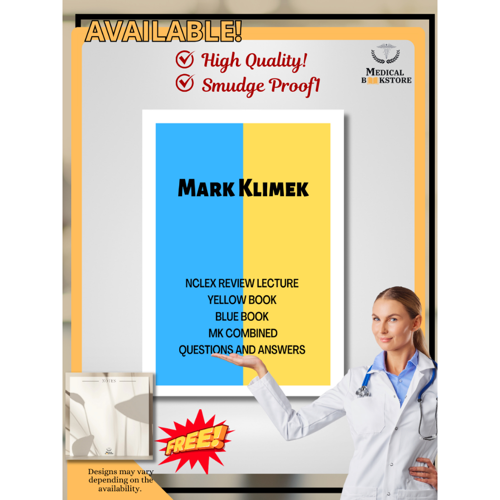 Mark Klimek NCLEX-RN REVIEW (Yellow Book, Blue Book, Notes and Lectures ...