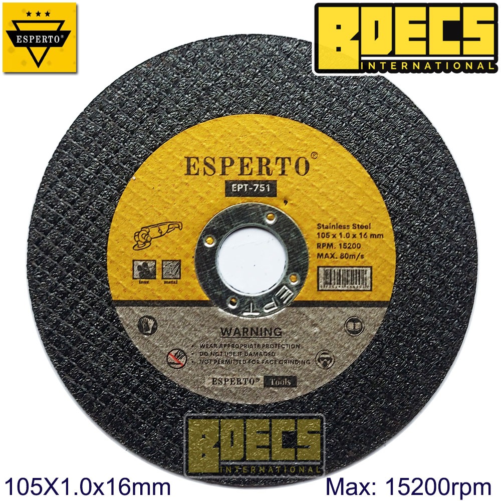 Esperto Cutting Disc Heavy Duty Stainless Steel 4 inches 105mm (25pcs ...
