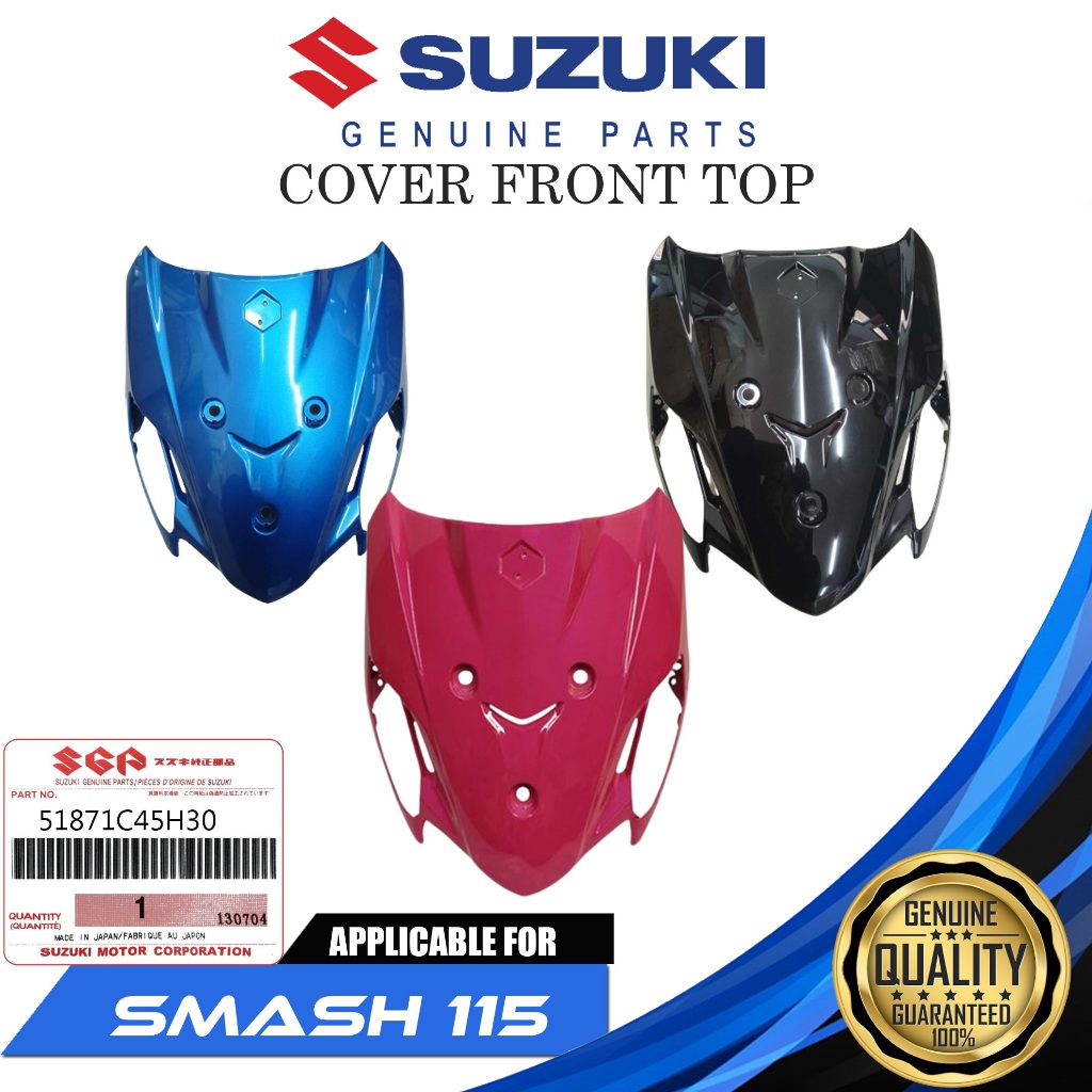 SUZUKI GENUINE COVER FRONT TOP / FRAME HEAD FOR SMASH 115 ( BLACK, BLUE ...