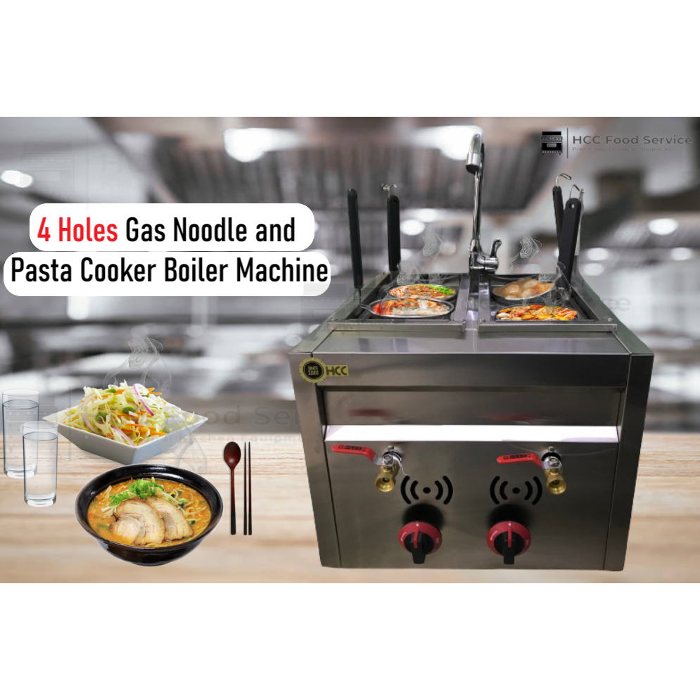 Gas Pasta and Noodle Cooker 4 Holes with Water Faucet Boiler Machine ...