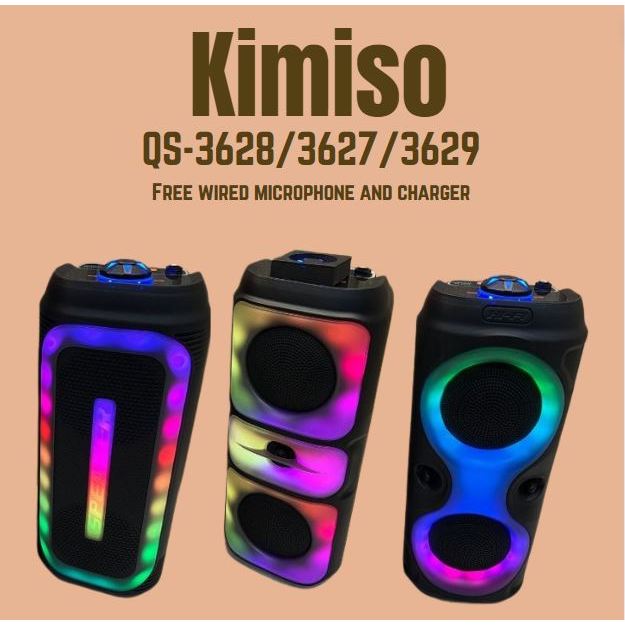 KIMISO Speaker With Microphone Speaker RGB Flame Lights Karaoke ...