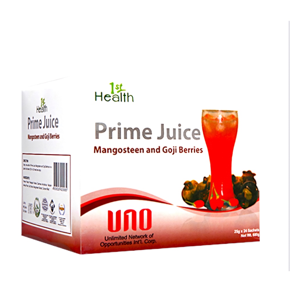 UNO PRIME JUICE MANGOSTEEN AND GOJI BERRIES 25g (24 Sachets) | Shopee ...