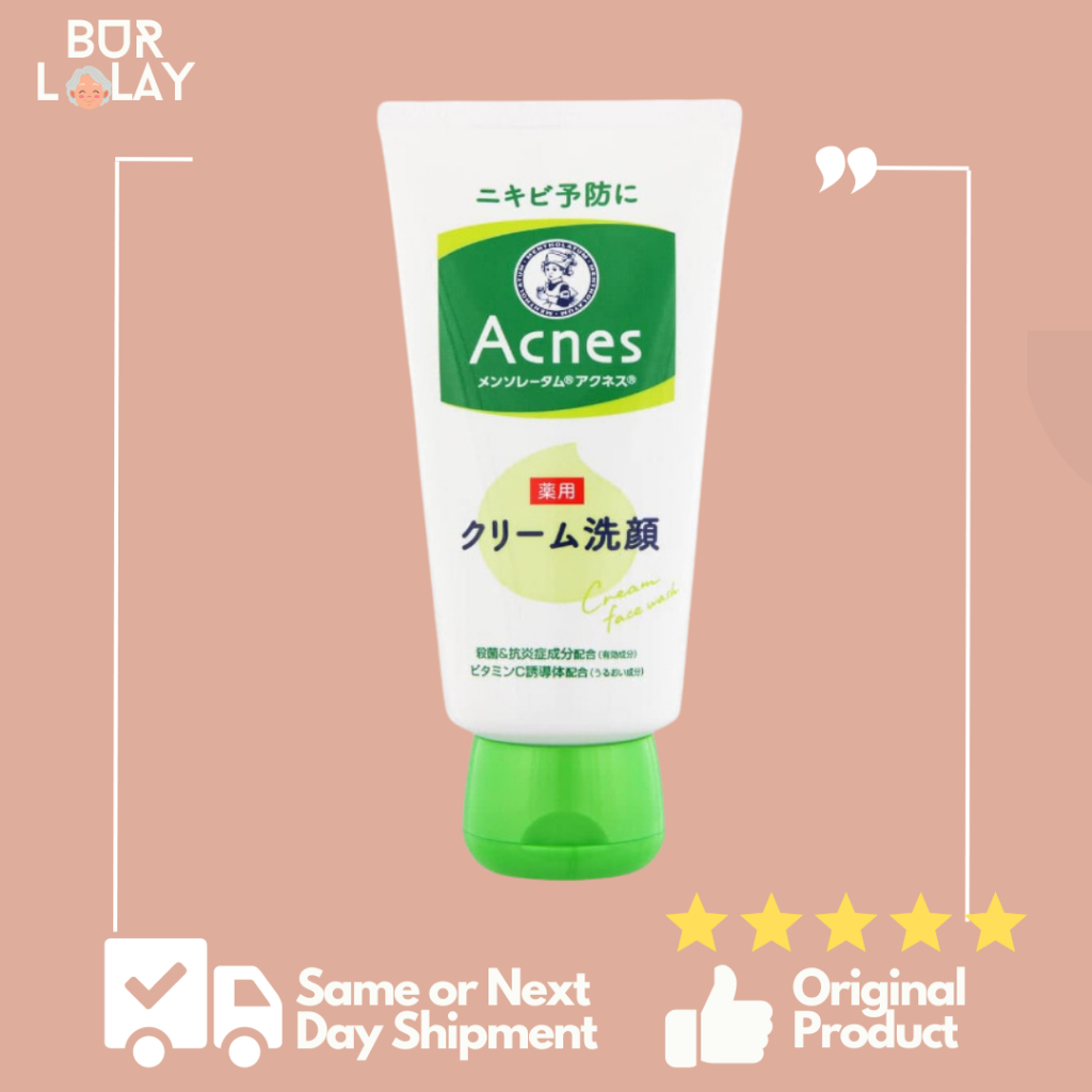 Rohto Acnes Mentholatum Acnes Medicated Facial Cream Cleanser 130 g ...