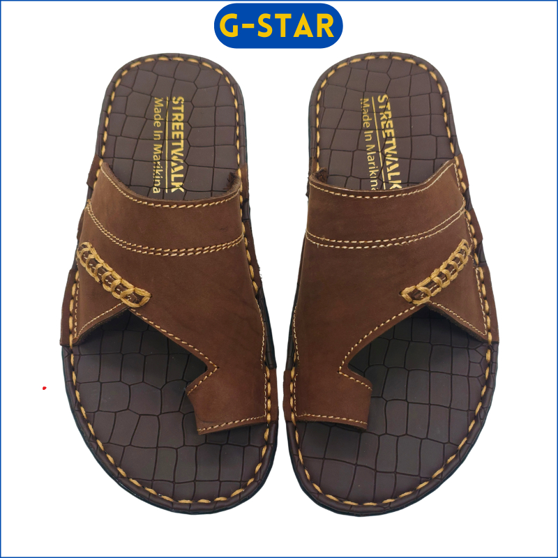 G-Star BIG SIZE Marikina Slippers for Men One Finger Style Leather ...