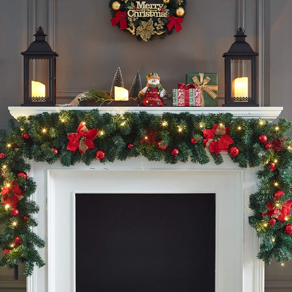 (2meters)Christmas Garland Indoor Outdoor Decorations Greenery ...