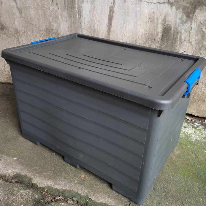 Heavy Duty Storage Container with Wheels - Pearlwave, Transparent ...