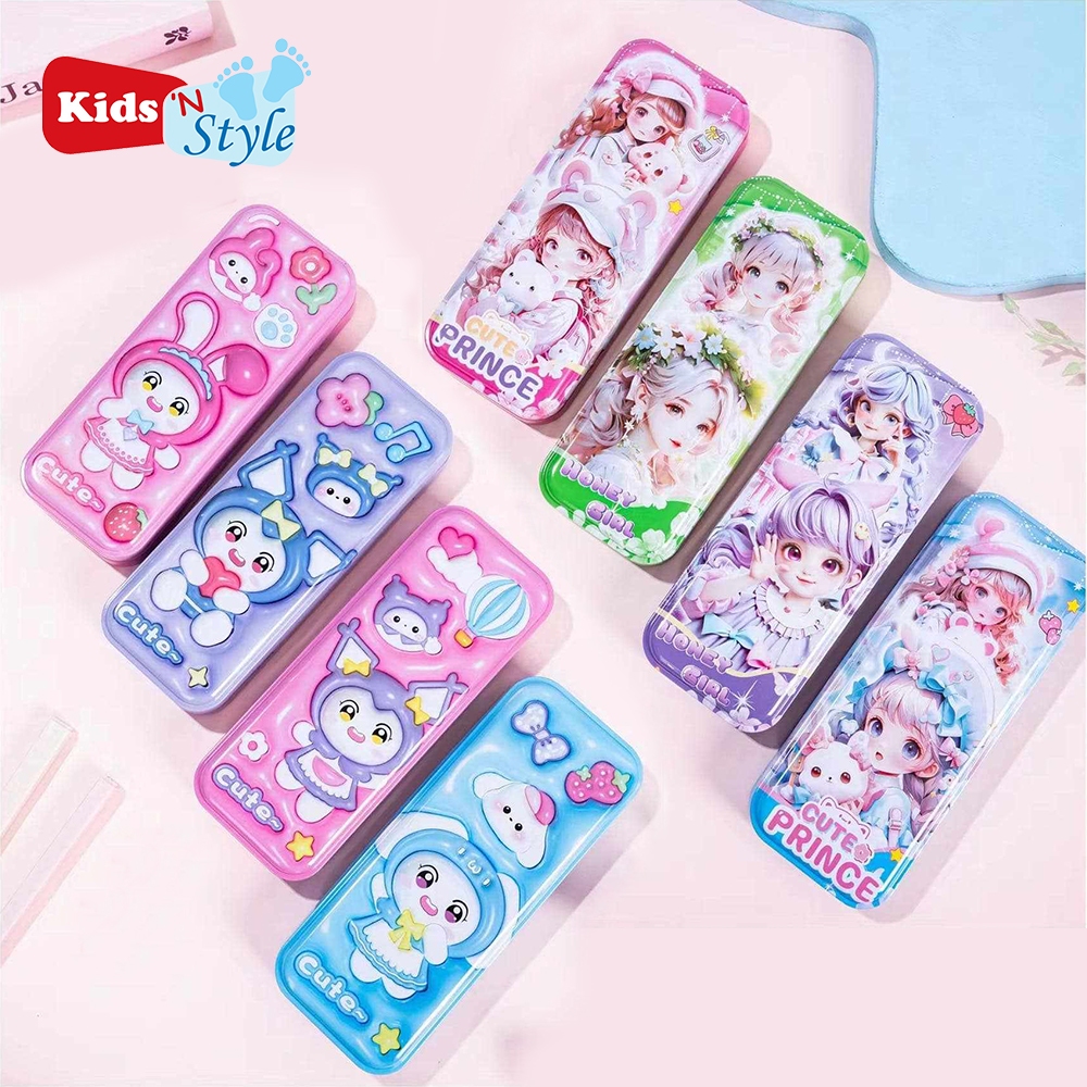 Cartoon Character Tin Pencil Case with Built-in Multiplication Table ...