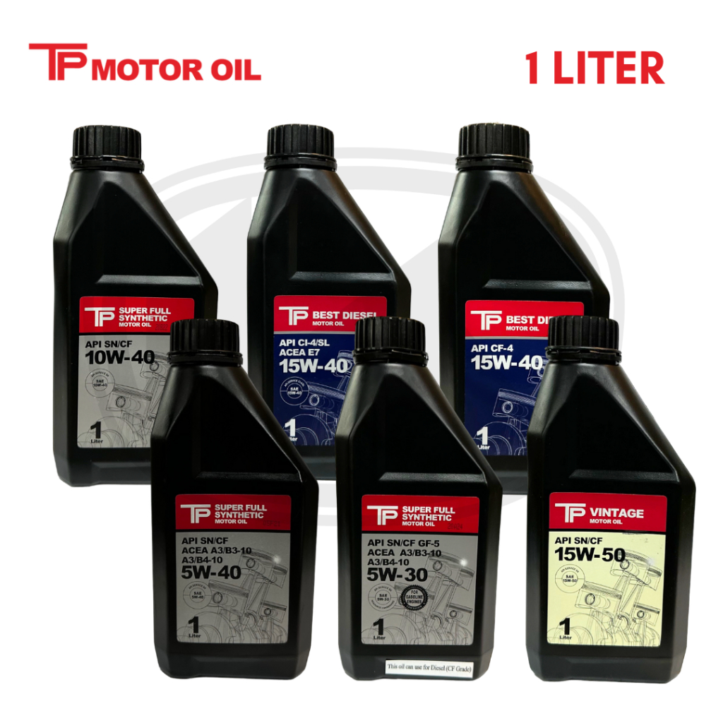 TP Motor Oil 1L Fully Synthetic & Semi Diesel Engine Oil (New Gas ...