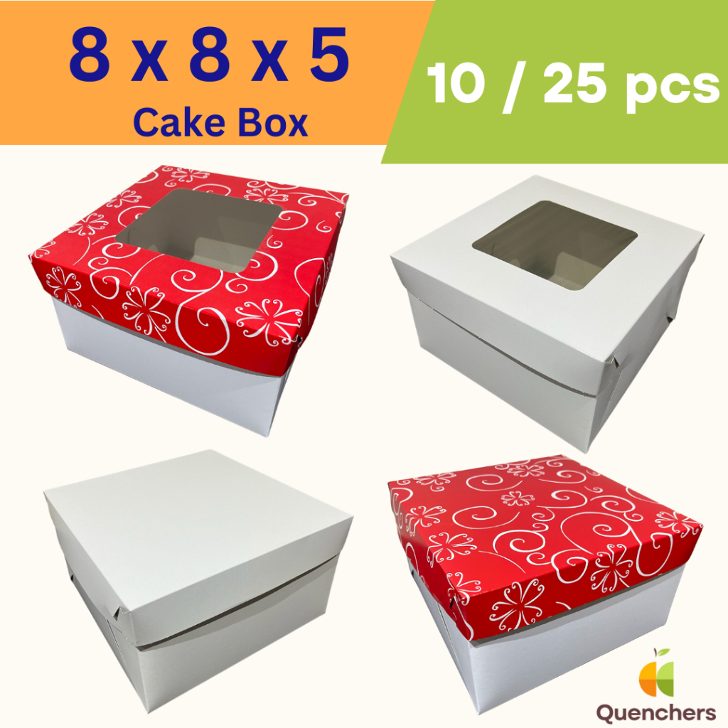 Quenchers 8x8x5 Cake Box (10pcs / 25pcs) | Shopee Philippines