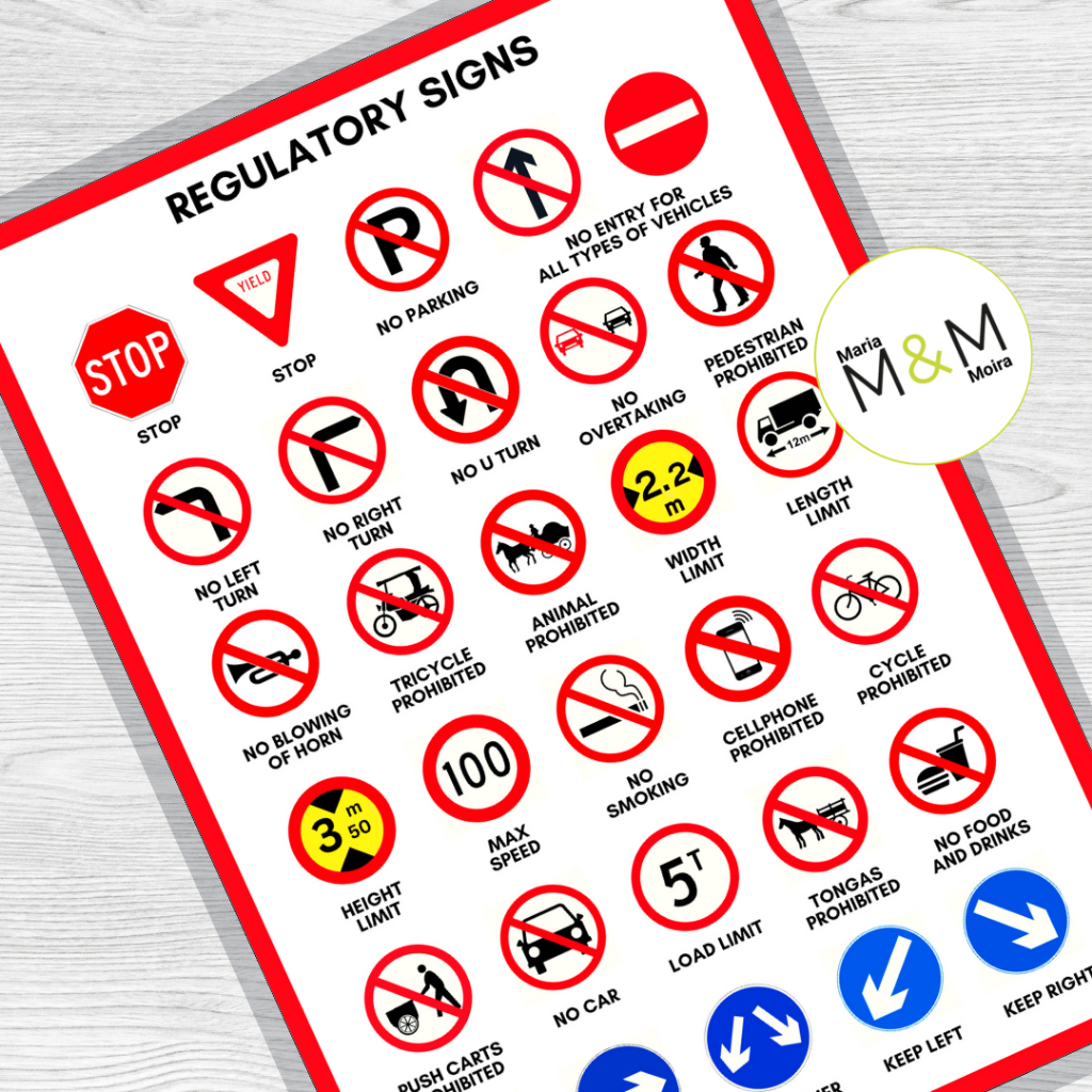 LAMINATED ROAD SAFETY SIGNS CHARTS | A4 SIZE | EDUCATIONAL SAFETY ...