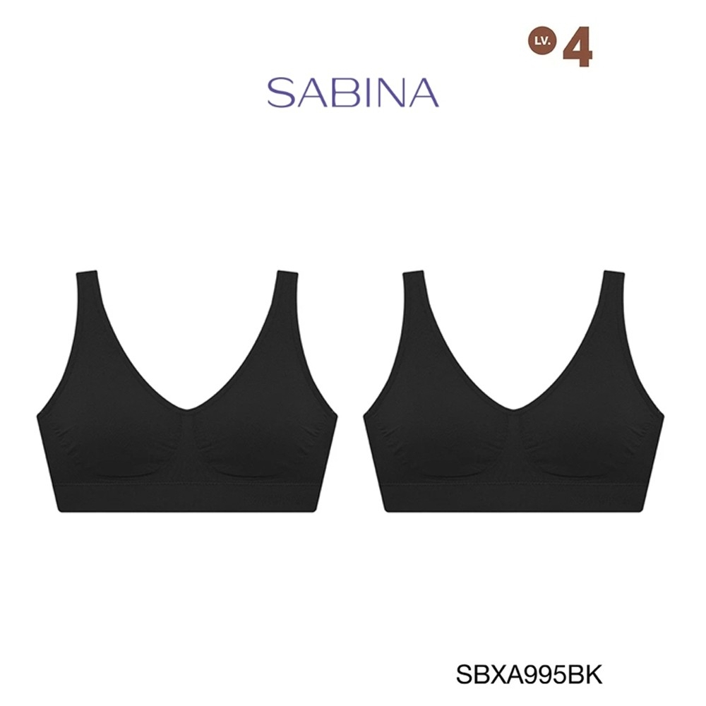 Set 2 pcs. Sabina No Hook Non Wire Padded Sando Bra SBXA995Black ...