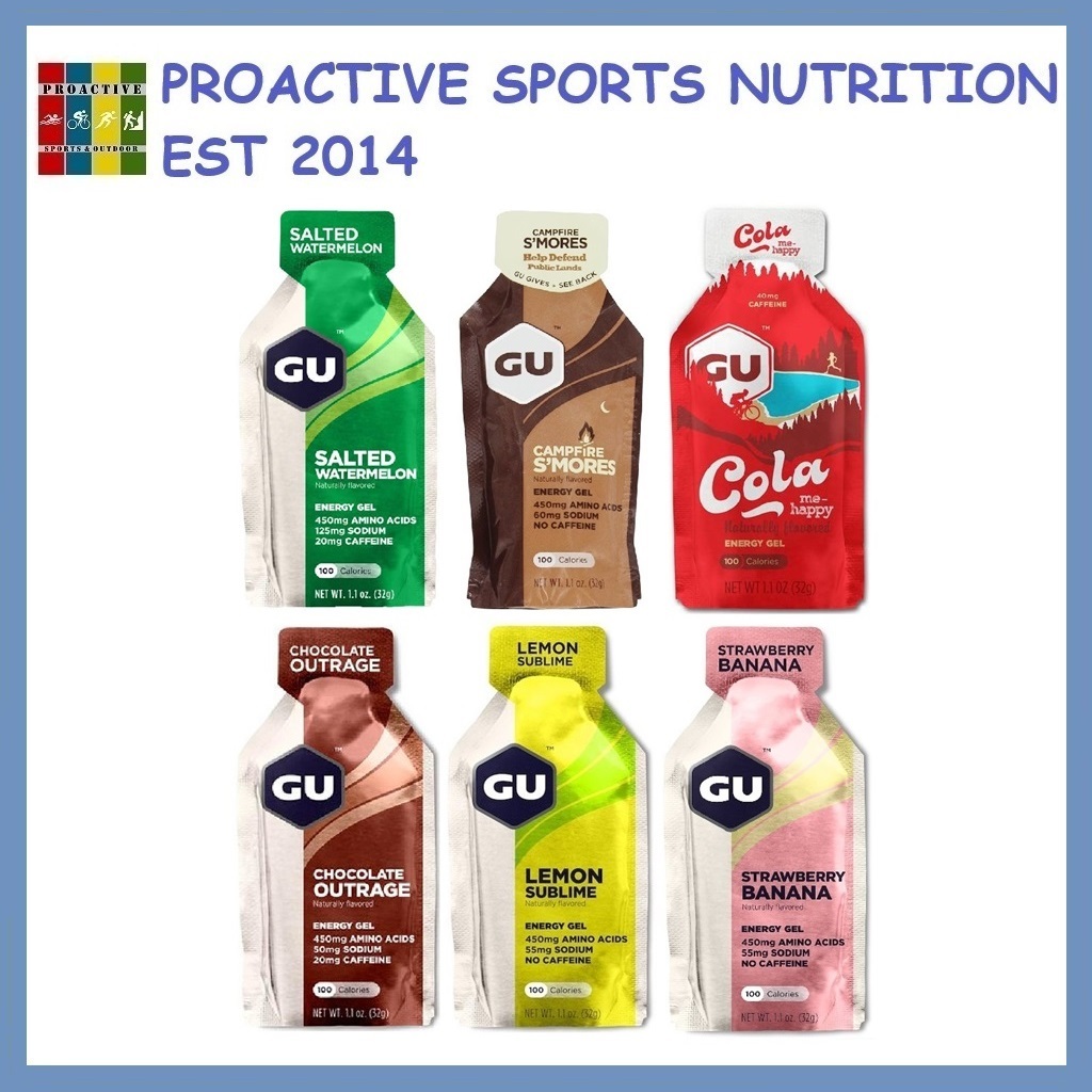 GU Energy Gel (Variety/Caffeine-Free/Fruity/Indulgent Flavors) | Shopee ...