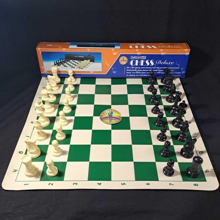EUREKA Vinyl Chess Mat Tournament Set 20" w/ Carrying Bag -AUTHENTIC ...