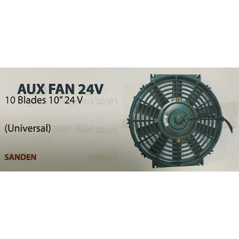 AUX FAN UNIVERSAL 10 BLADES 10" SANDEN BRAND 12V / 24V | Shopee Philippines