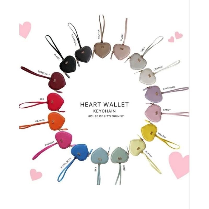 HOLB House of Little Bunny Heart Wallet Bag Charm | Shopee Philippines