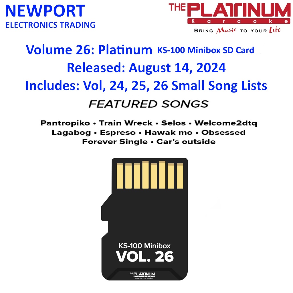 VOLUME 26 SD CARD FOR PLATINUM KS-100 MINIBOX, RELEASED AUGUST 14, 2024 ...