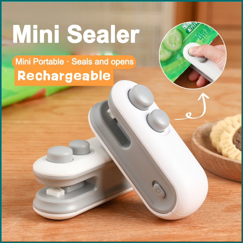 Mini Rechargeable Sealer Plastic Package Snack Sealer Clip Bag Handheld Heat Sealer Portable ...