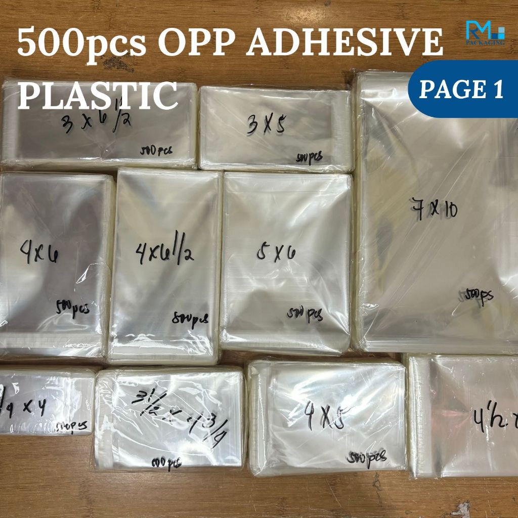 [Page 1] 500pcs OPP Plastic with Adhesive Plastic Bag for Tshirts ...
