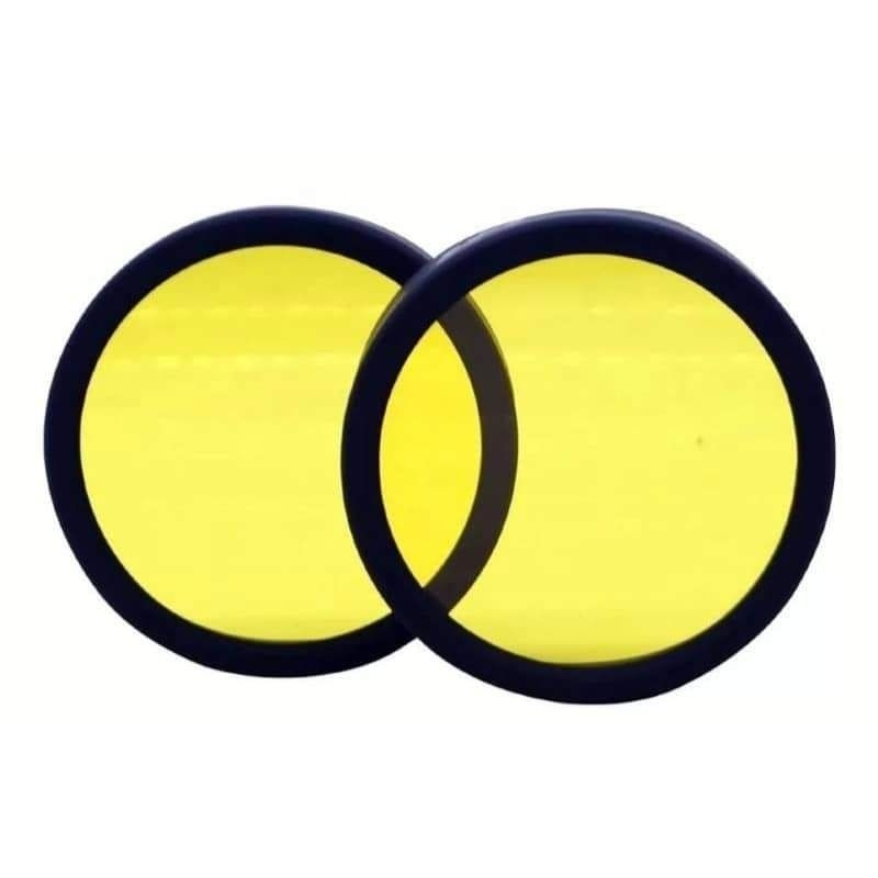 Yellow Lens (1 Pair, 2pcs) Slip On Cover for Auxiliary LED Lights ...