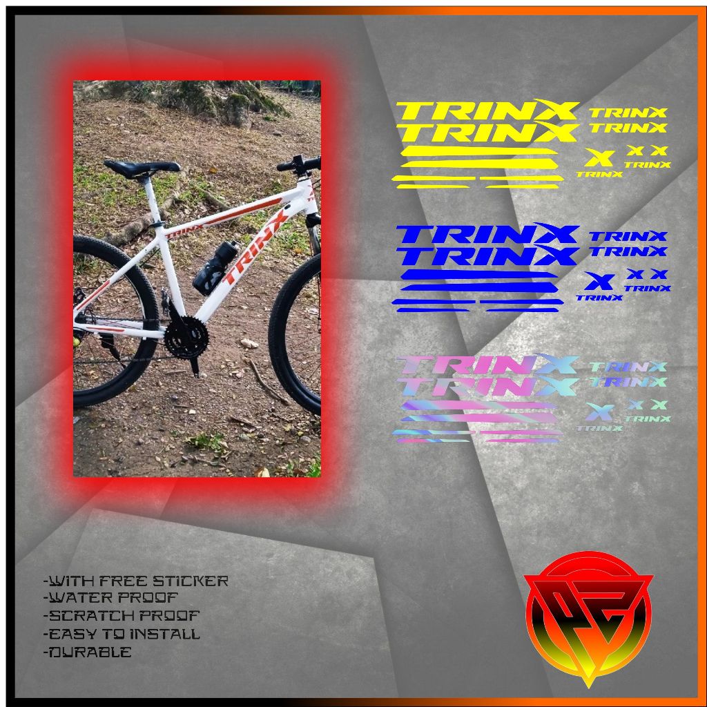 TRINX Bike Design Vinyl Stickers Decal For Mountain Bicycle Frame ...
