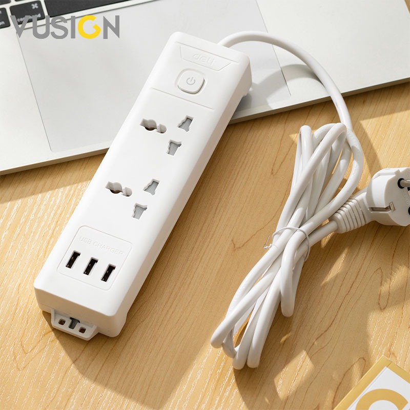 Deli Extension Outlet Socket Universal Socket with Switch Power Strip ...