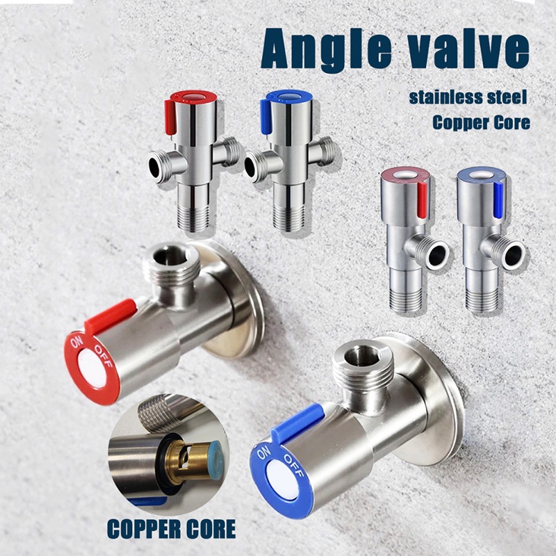Stainless steel angle valve thickened cold and hot triangle valve ...