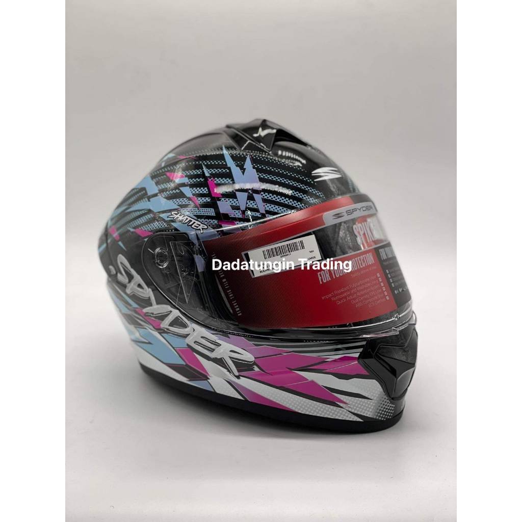 Spyder Spike 2.0 Shatter Model Full Face Helmet (Free Visor) | Shopee ...