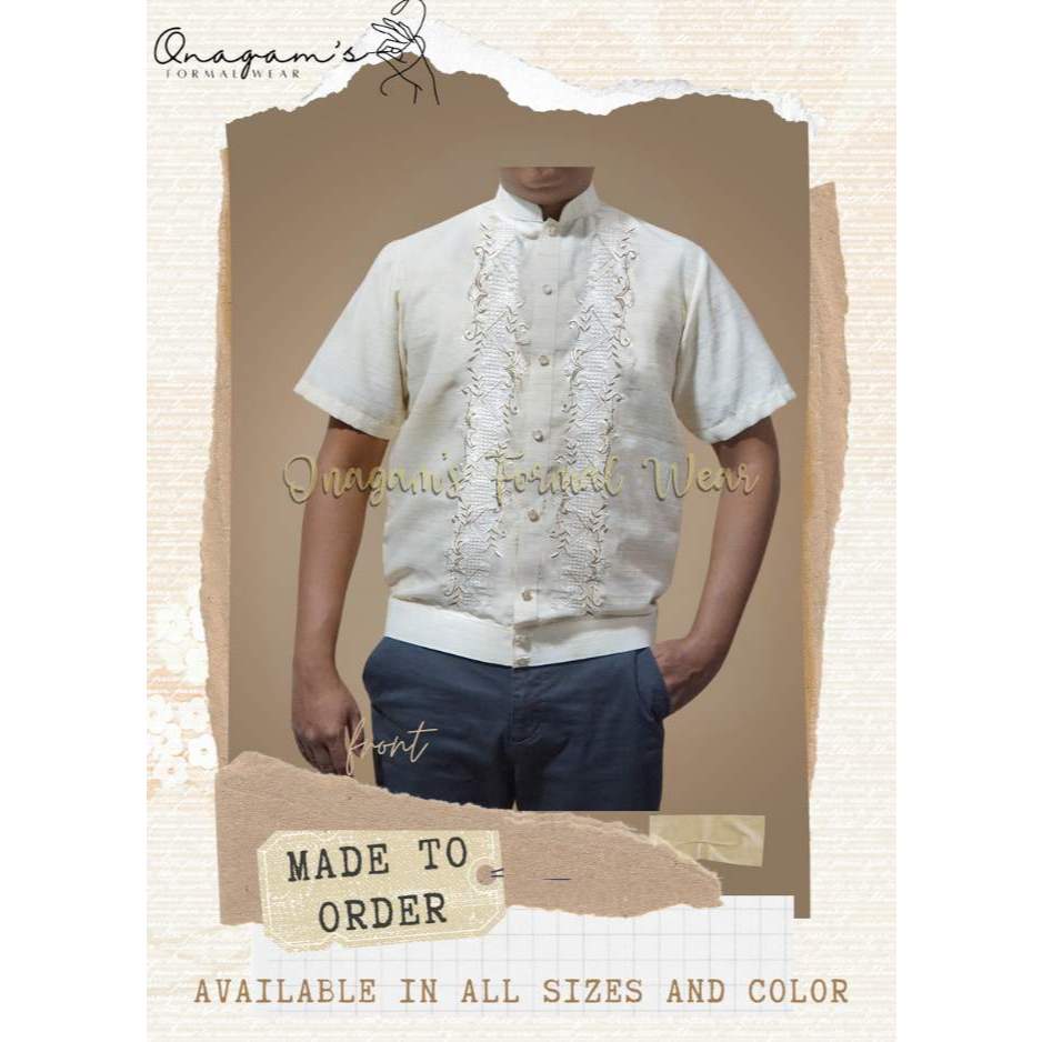 EMBROIDERED BARONG POLO JACK JUSILYN FABRIC (HIGH QUALITY) | Shopee ...