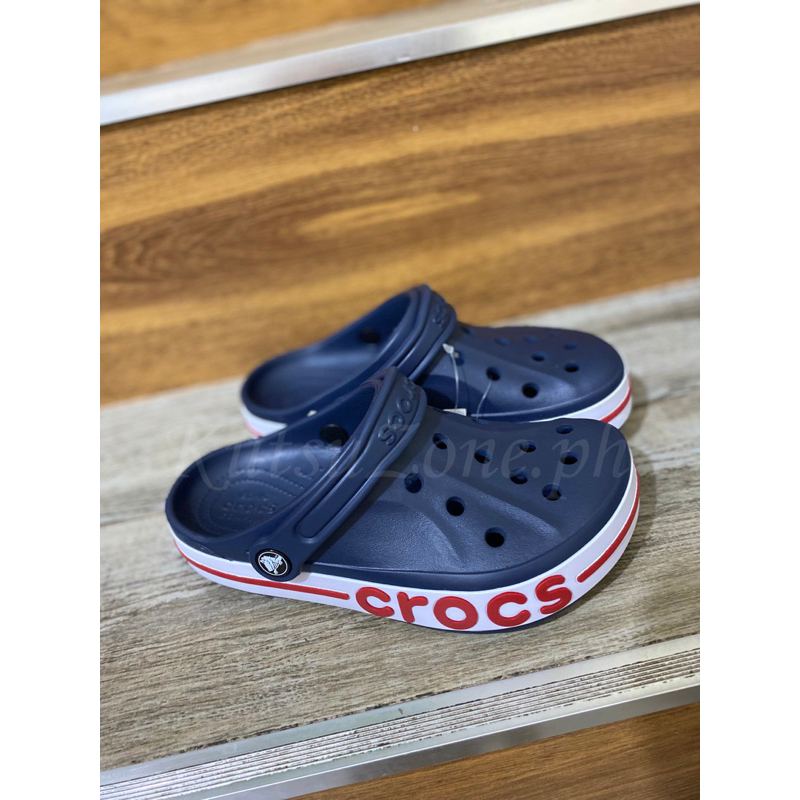 CROCS BAYABAND CLOG NAVY/PEPPER (kids and adult) | Shopee Philippines