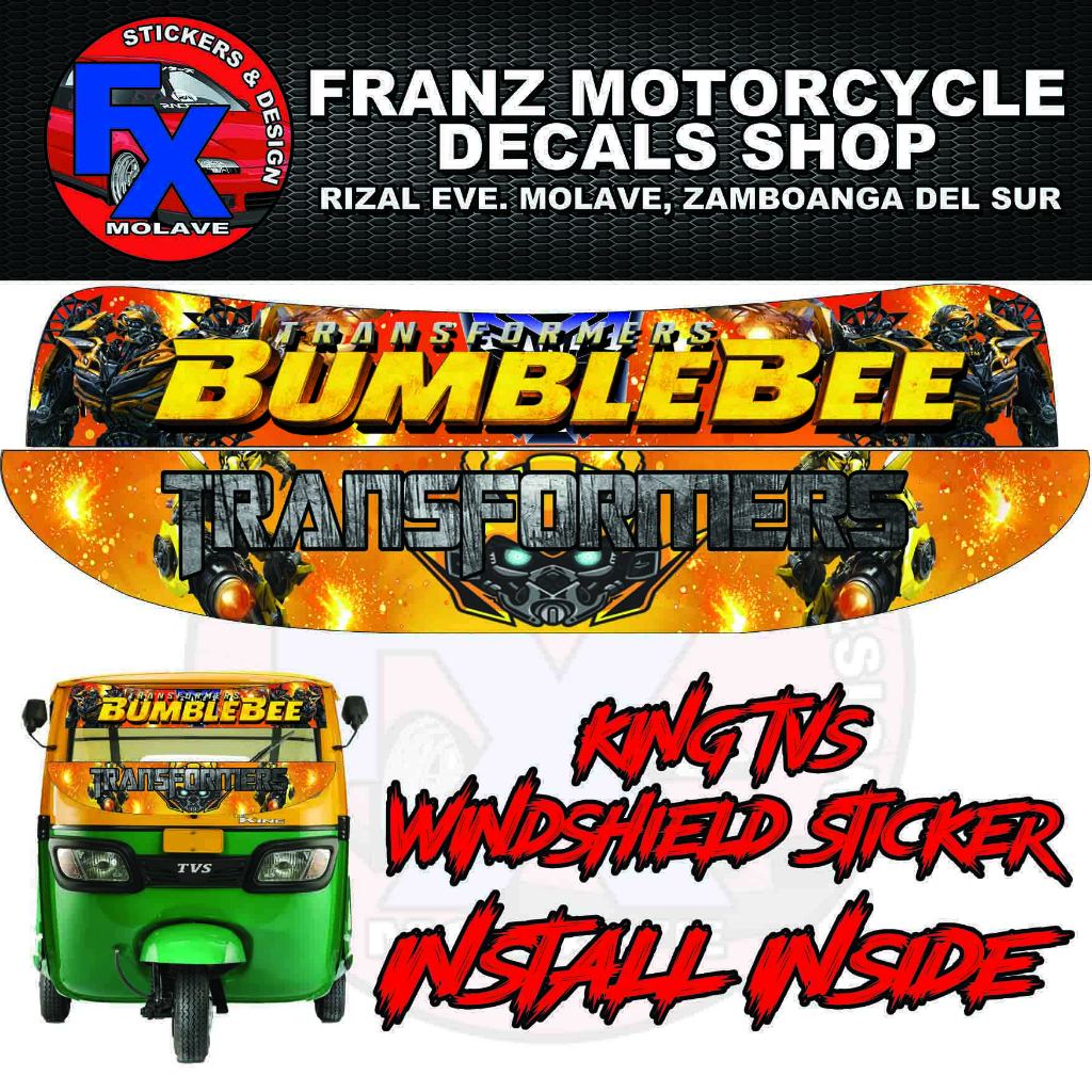 TVS KING AND DORAMAX WINDSHIELD STICKER | Shopee Philippines