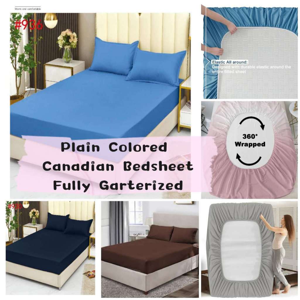 TNC Solo PlainColored Canadian Bedsheet Fully Garterized Bedsheet Only ...