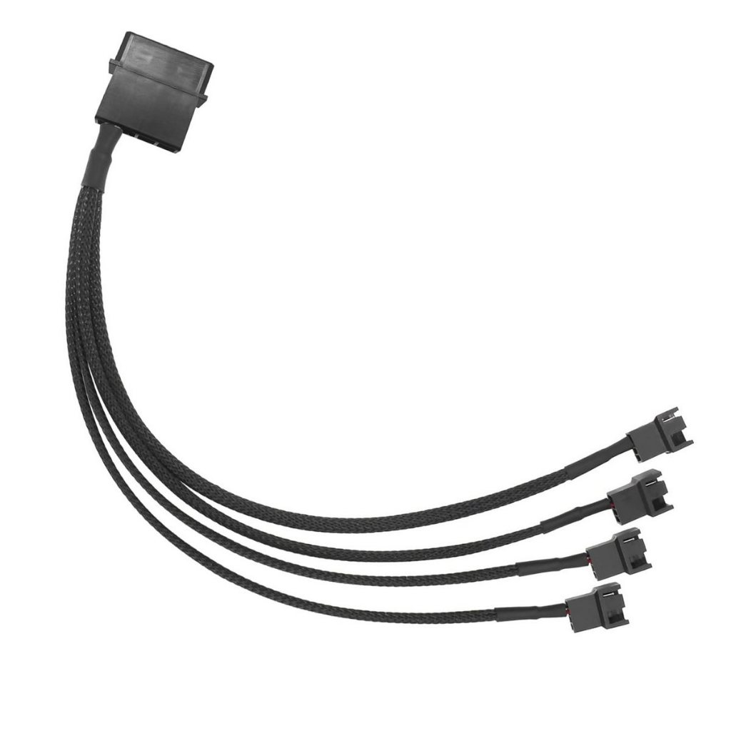 Molex to Fan Adapter PC Case 12V Fans Molex to Fan Splitter Power Cable ...