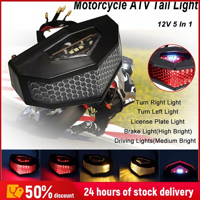 Universal Motorcycle DC 12V 12 LED Brake Stop Tail Light Signal ...