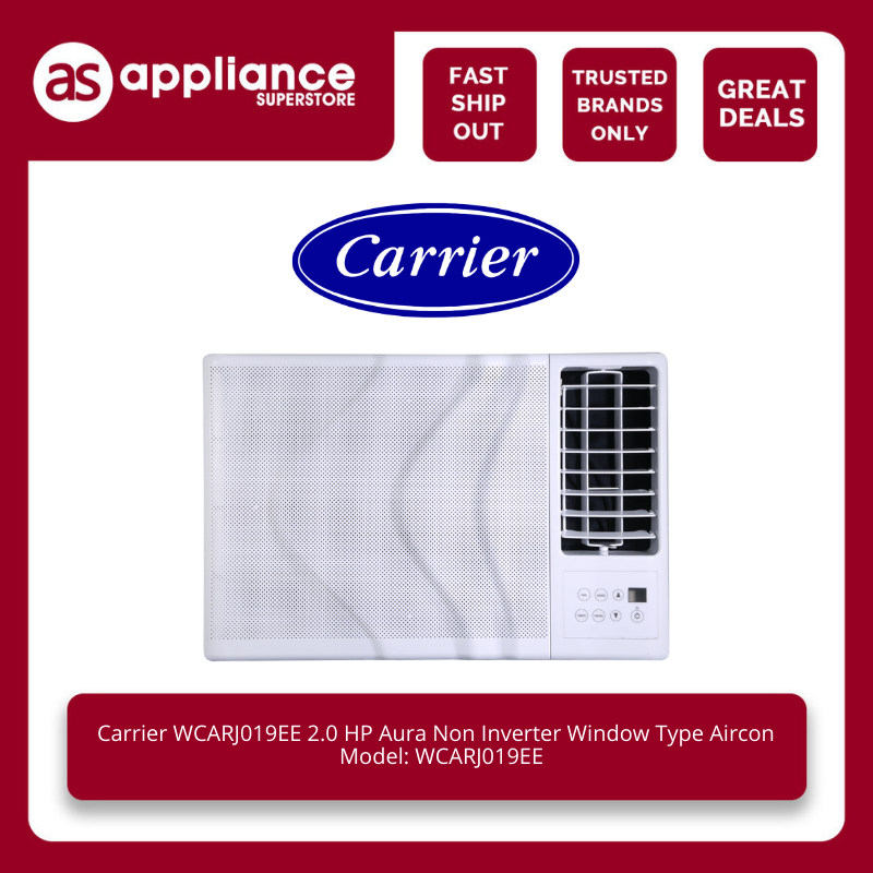 Carrier WCARJ019EE 2.0 HP Non Inverter Window Type Aircon | Shopee ...