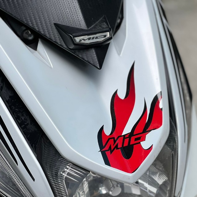 Yamaha Mio M3 Fire Front Accent Printed Cut-Out Decals (NEW DESIGN ...