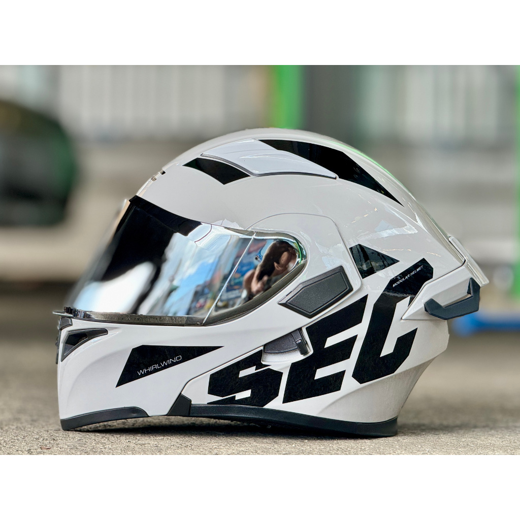 SEC Whirlwind Brand Modular Dual Visor Helmet with Free Extra Clear ...