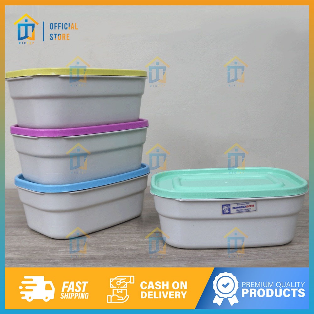 Wintop】Rectangle Refrigerator Tupperware Kitchen Container Plasticware ...