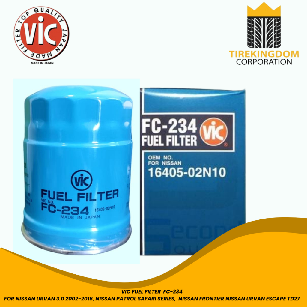 Vic FC-234 Fuel Filter Nissan Urvan 3.0 2002-2016/Patrol Safari Series ...