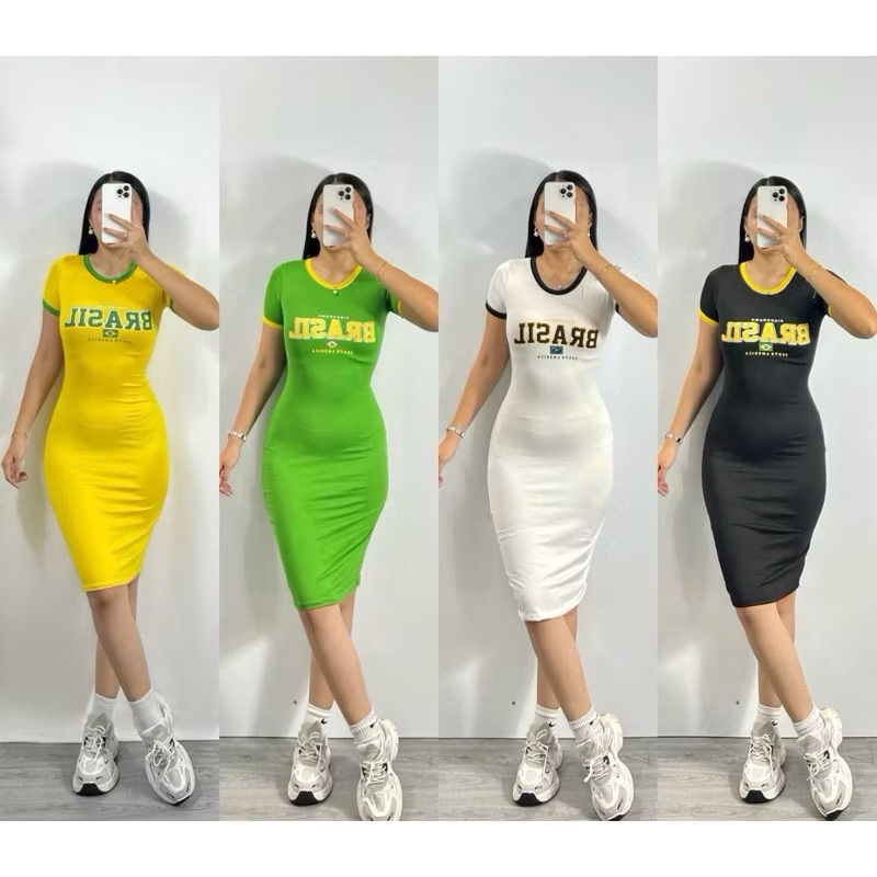 AWRA BRASIL BODYCON DRESS Trending Cotton Dress | Shopee Philippines